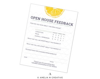 Open House Feedback Form - Etsy
