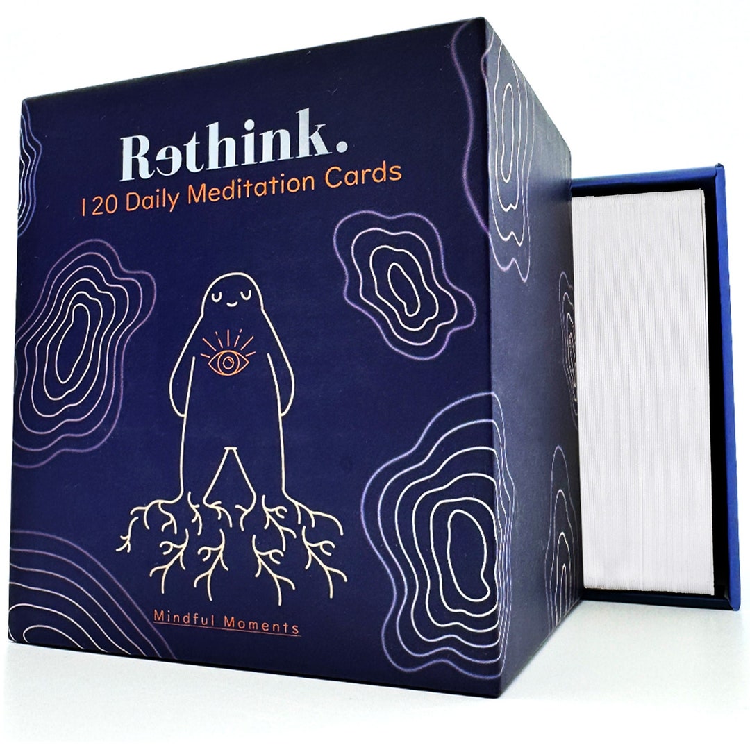 QUOKKA Rethink:120 Meditation Cards Anxiety Relief Items Affirmation ...