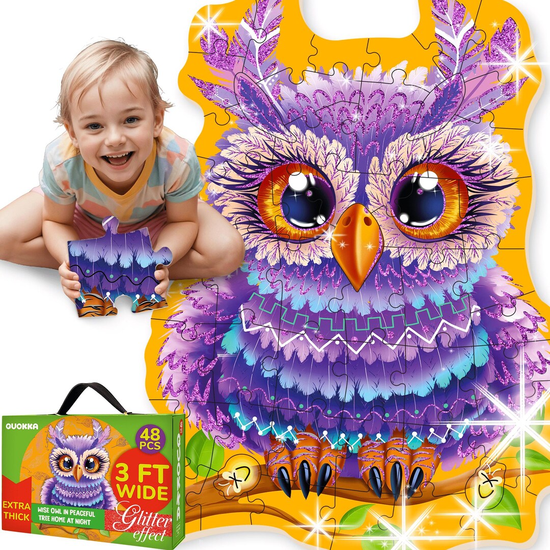 Glitter Giant Floor Puzzles for Kids Ages 3-5 - 2x3 Feet 48 Piece ...