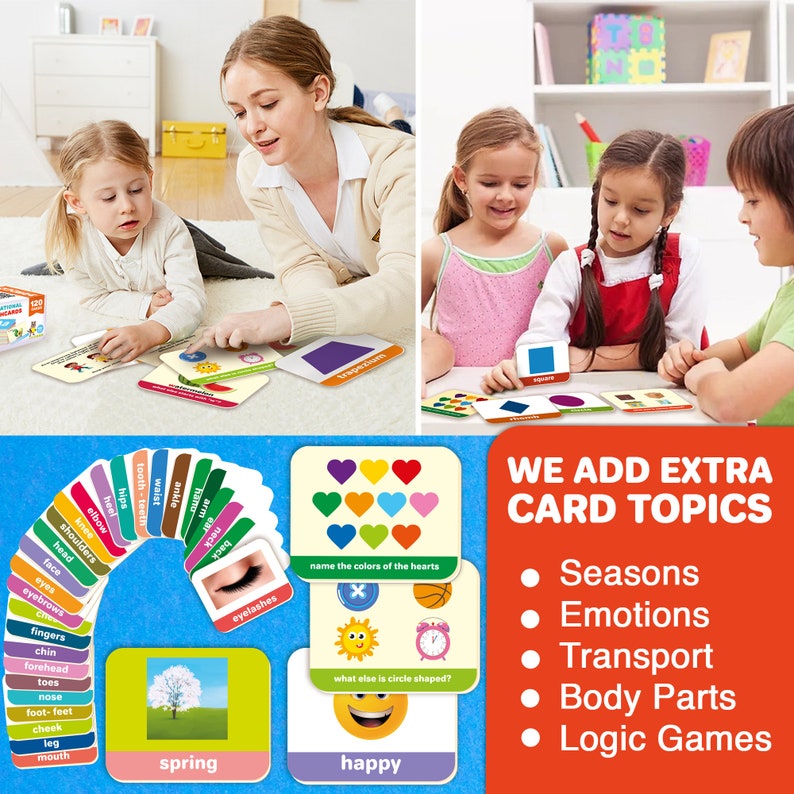 ABC Learning Flash Cards for Toddlers Ages 2 3 4 120 - Etsy