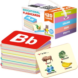 ABC Learning Flash Cards for Toddlers Ages 2 3 4 120 Flashcards for ...