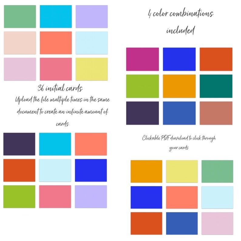 Digital Flash Cards - Etsy