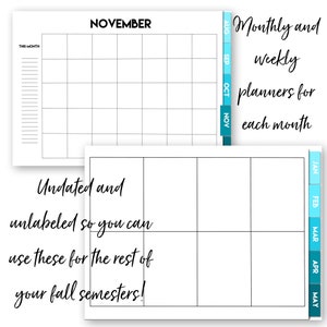 Fall and Spring Semester Digital Planner Bundle - Etsy