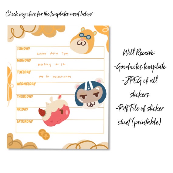 Paper v3 Animal Crossing Digital Sticker Set Stickers, Labels & Tags ...