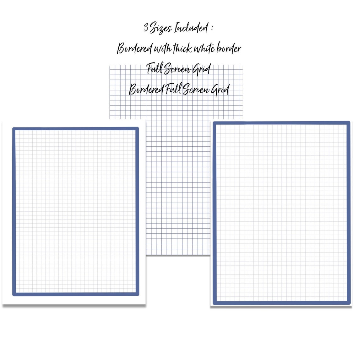 Colored Grid Paper/digital Note Taking/printer Friendly - Etsy