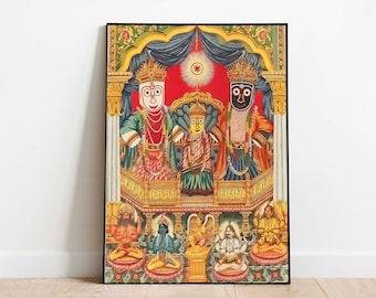 Lord Krishna and the Serpent Printable Hindu Deities Print - Etsy