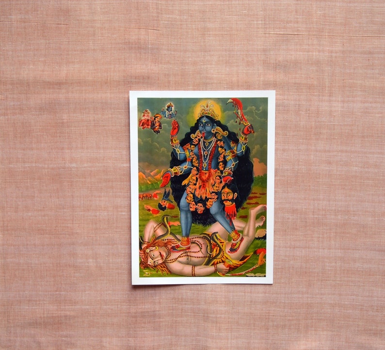 Kali Poster Kali Print Hindu Art Hindu God Pictures Divine - Etsy Hong Kong