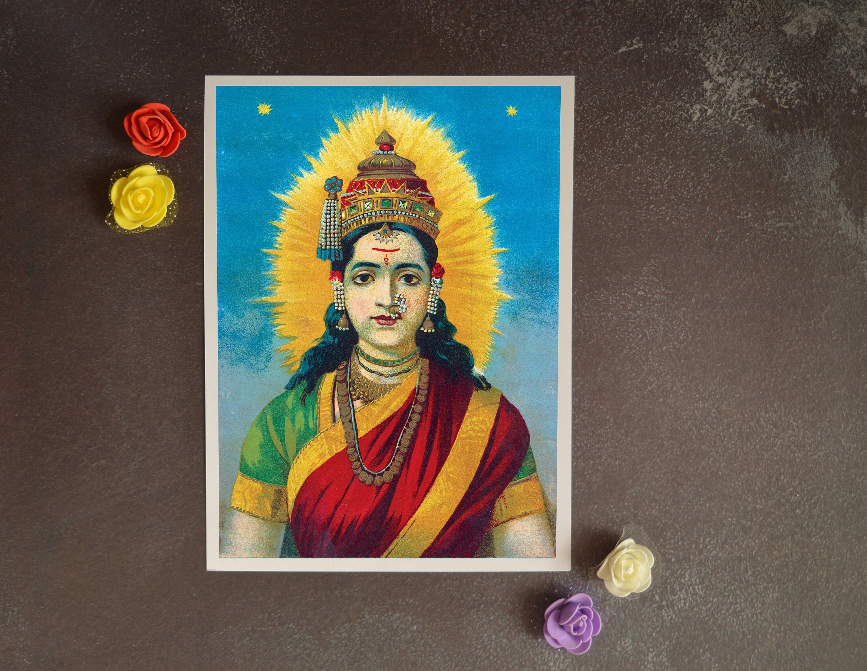 Ma Gauri Poster, Devi Parvati Art, Indian Goddess Print, Ma Durga ...