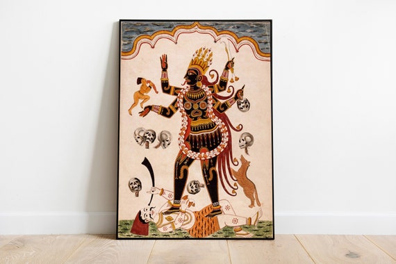 Kali Art Ma Kali Poster Kali Poster Female Art Print - Etsy
