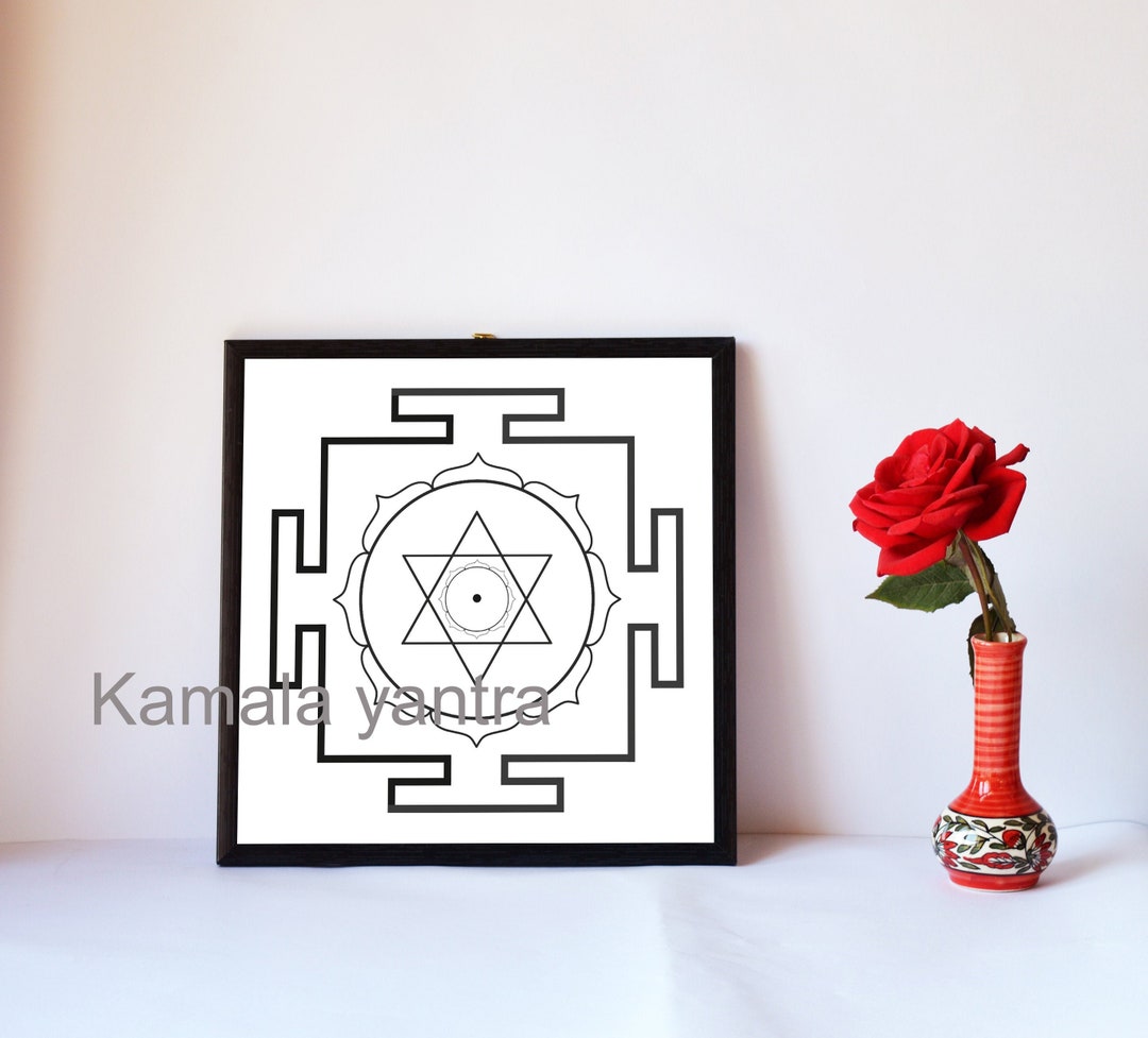 Sri Ma Kamala Yantra Printable, Laxmi Yantra, Hindu God Yantra ...