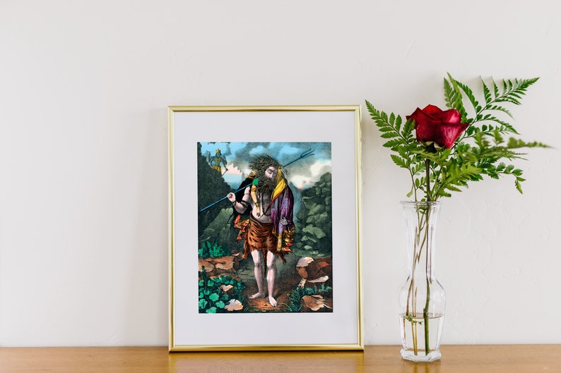 Buy Shiva Sati Poster, Bhagwan Shiva Carrying the Body of Devi Sati ...