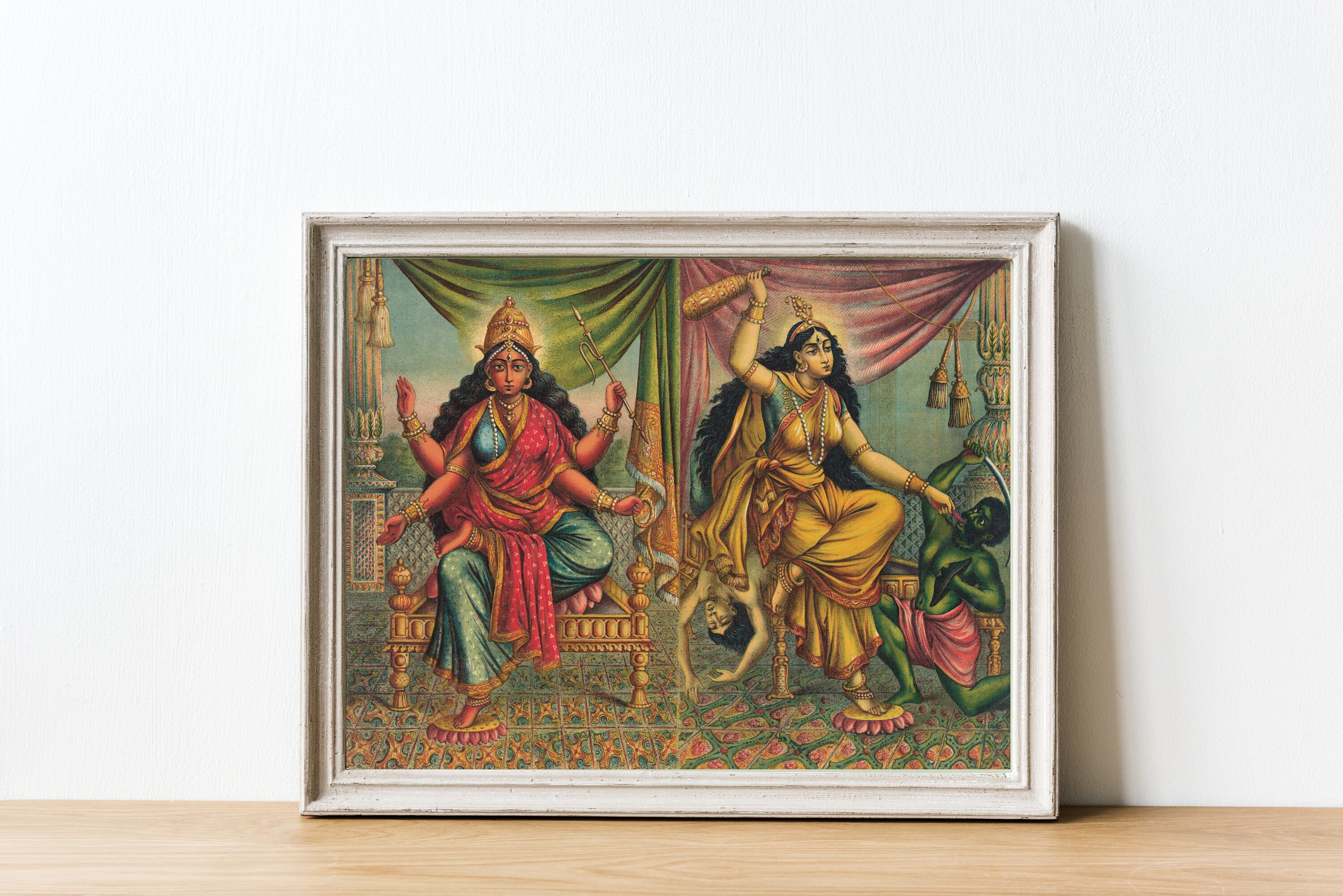 Set 4 Ma Bhuvaneshwari and Bagalamukhi poster das mahavidya - Etsy 日本