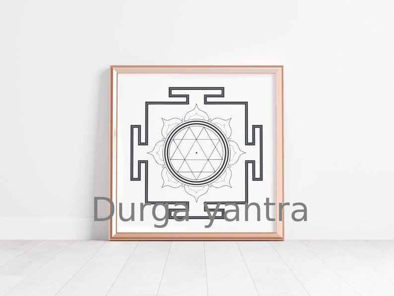 Durga Yantra Art: Mandala Printable, Indian Goddess (digital Download ...
