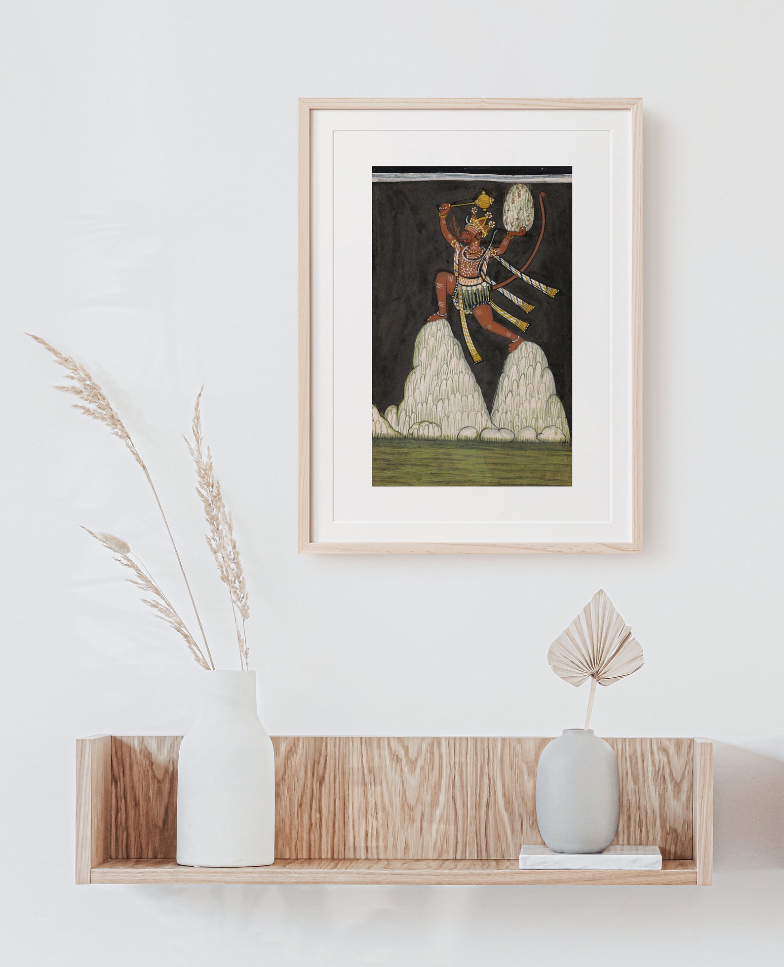 Flying Hanuman Ji Poster, Hanuman Picture, Bhagwan Anjaneya Carrying ...