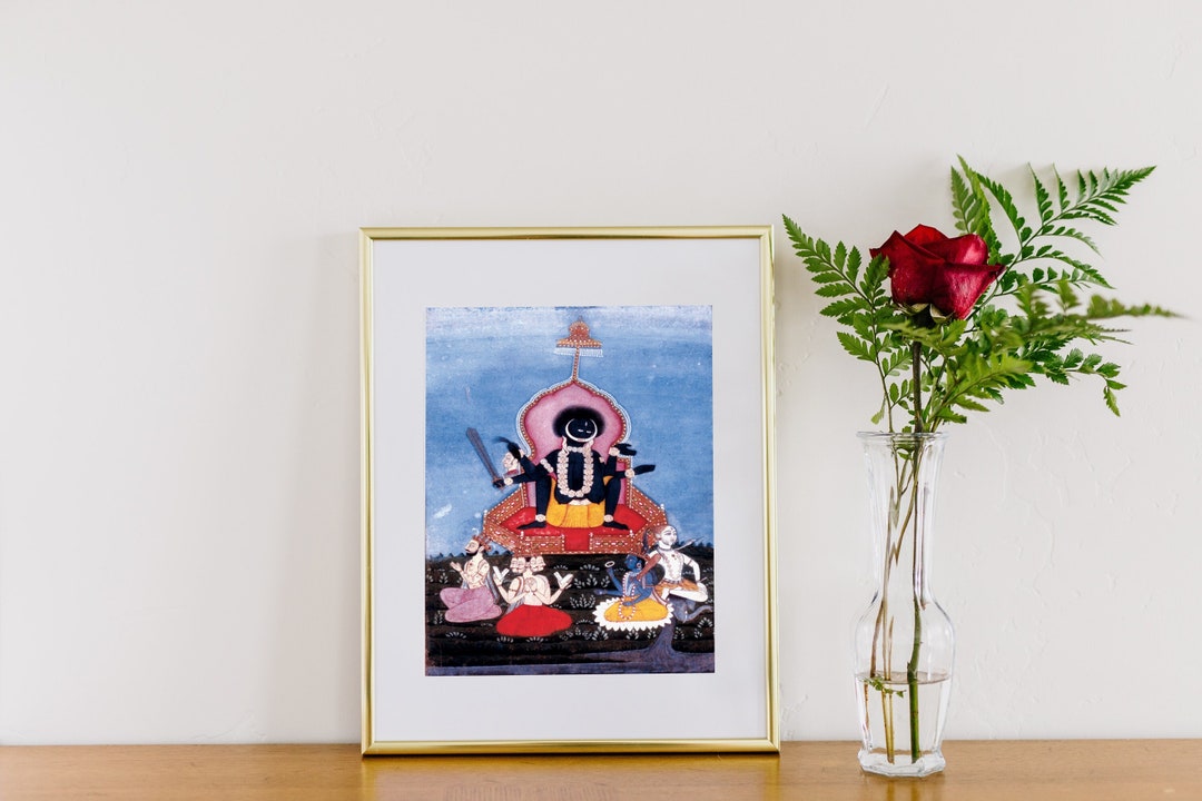 Rare Depiction of Ma Kali Sitting on Panch Brahma Asana, Kali Poster ...