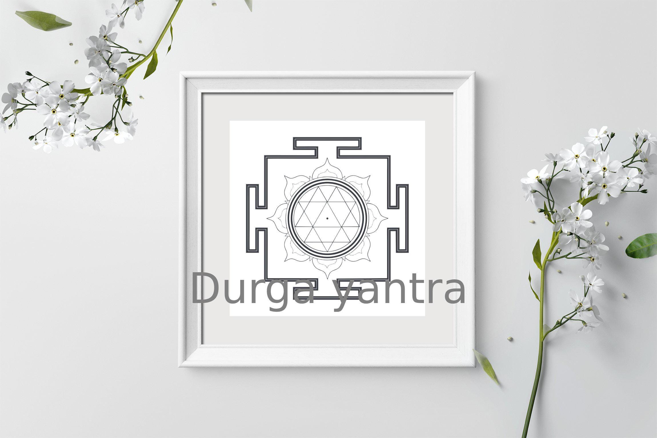 Durga Yantra Art: Mandala Printable, Indian Goddess (digital Download ...
