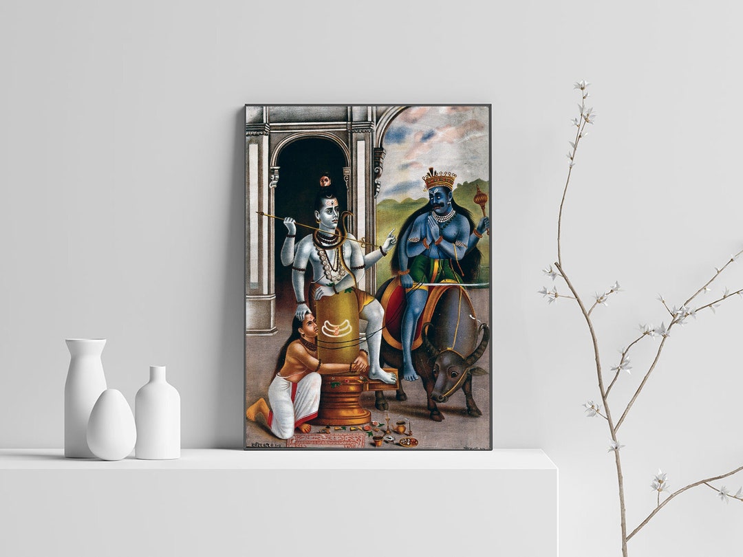 Vintage Shiva Art Print, Rishi Markandeya Protection (digital Print) - Etsy