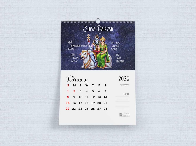 Hindu Gods Calendar 2026, Celestial Theme (digital Download) - Etsy