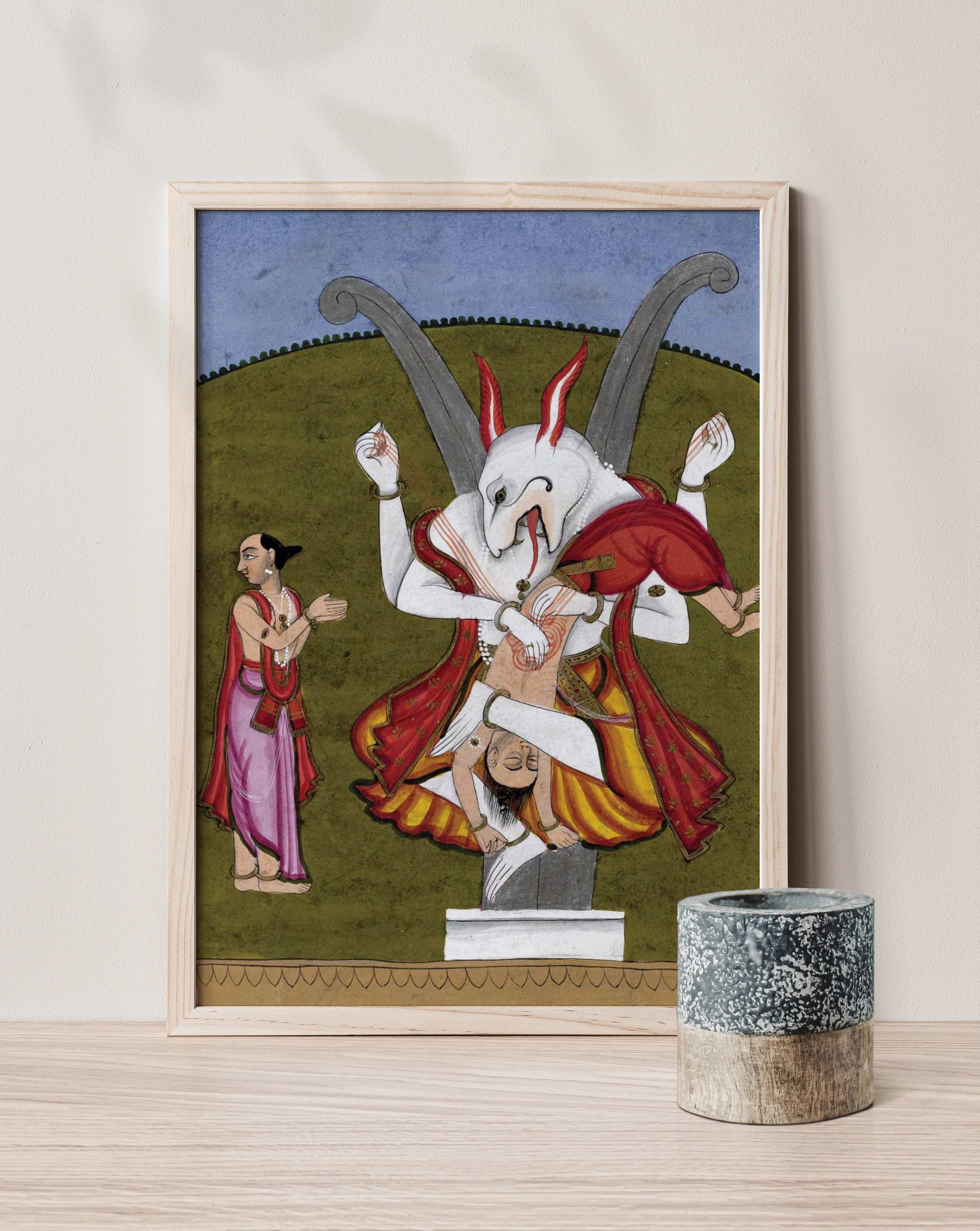 Bhagwan Narasimha Poster Vishnu Avatar Narsingha Print Hindu - Etsy Canada