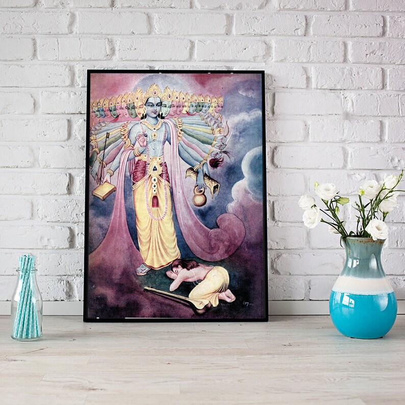 Shri Krishna’s Vishvarupa Darshan to Narad Muni, Virat Swaroop Poster ...