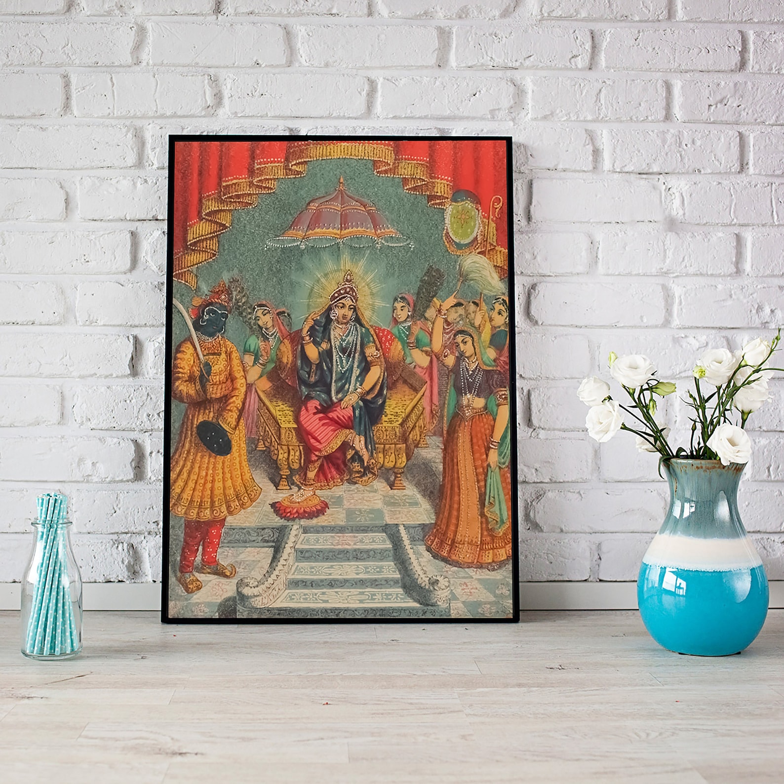 Shri Radha Ji Print Indian Goddess Radha Rani Posterindian - Etsy