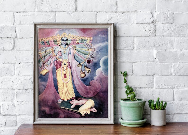 Shri Krishna’s Vishvarupa Darshan to Narad Muni, Virat Swaroop Poster ...