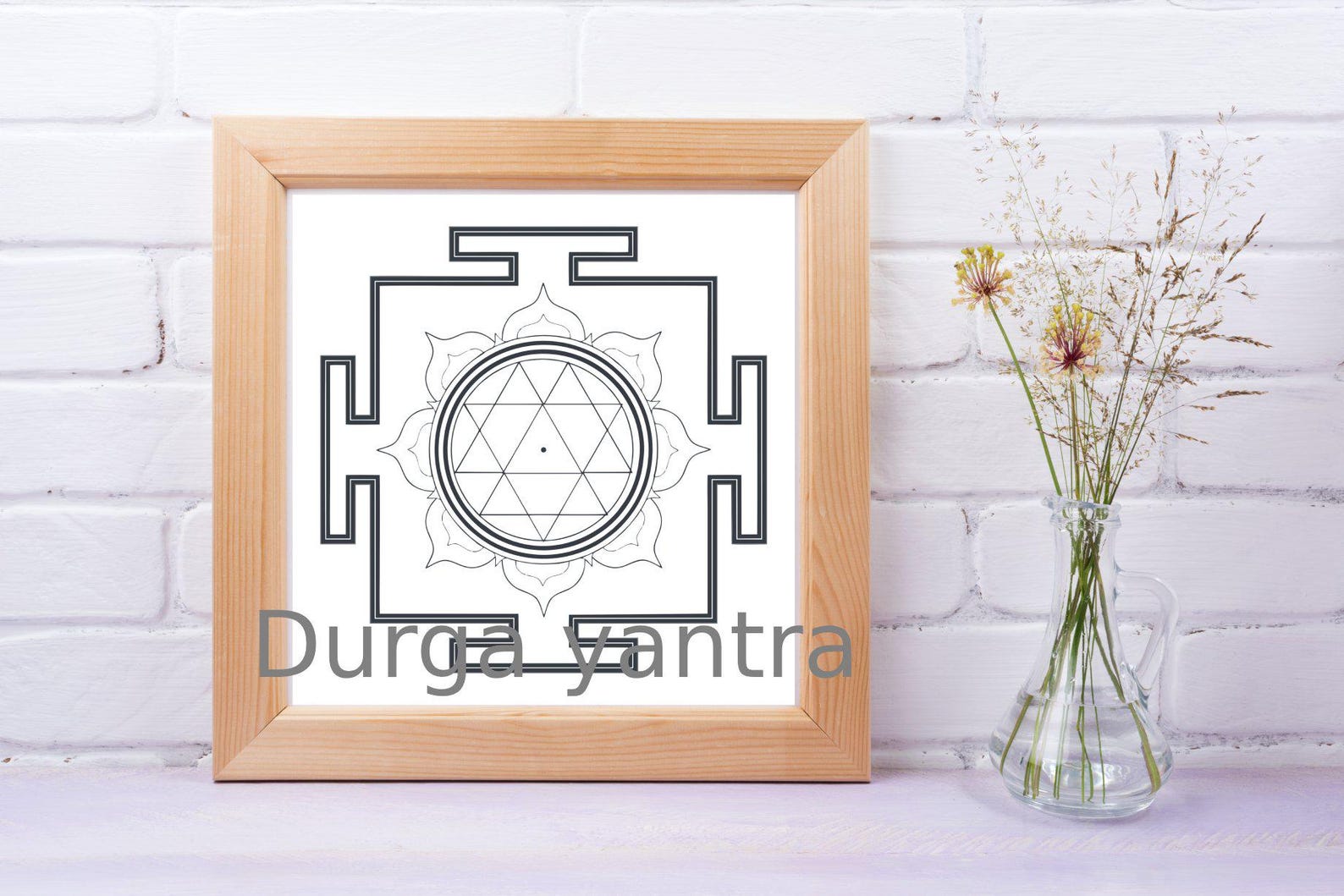 Durga Yantra Art: Mandala Printable, Indian Goddess (digital Download ...