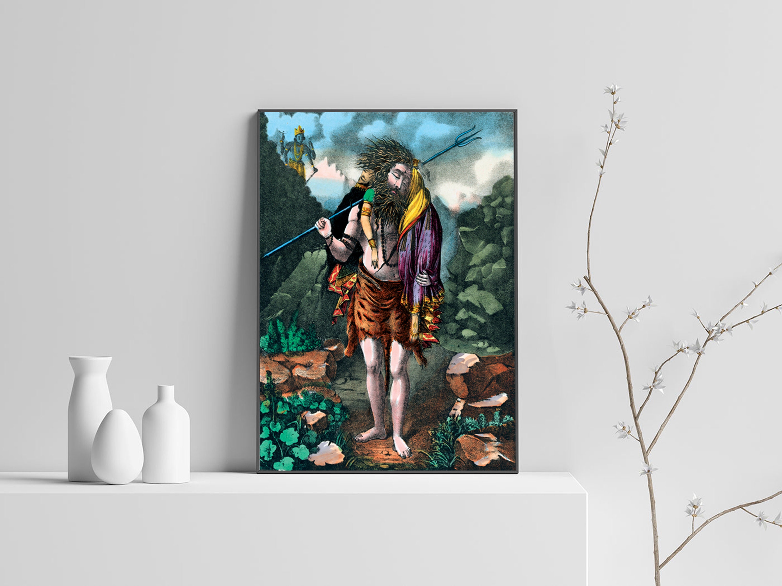 Shiva Sati Poster Bhagwan Shiva Carrying the Body of Devi - Etsy