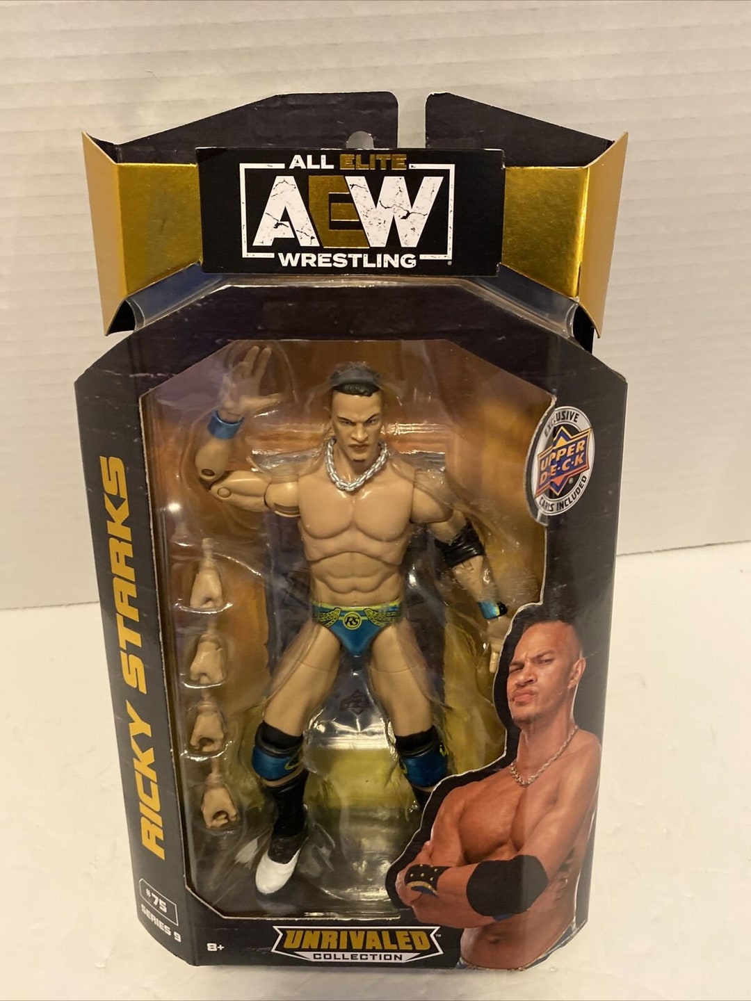 AEW Toy Wrestling Action Figure Ricky Starks AEW Unrivaled - Etsy