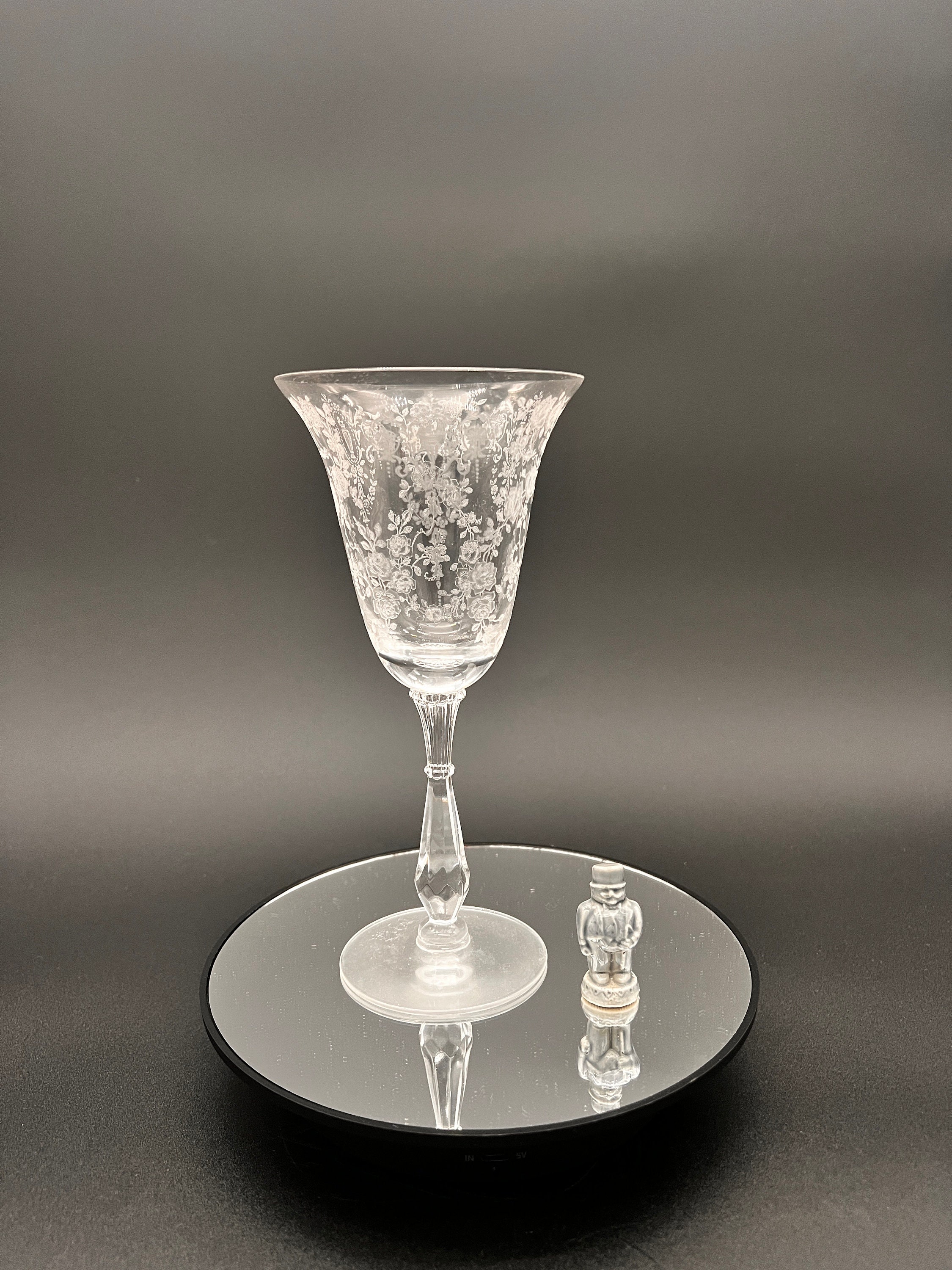 Vintage 1940s Tiffin Franciscan Glass, Cherokee Rose Pattern Claret ...