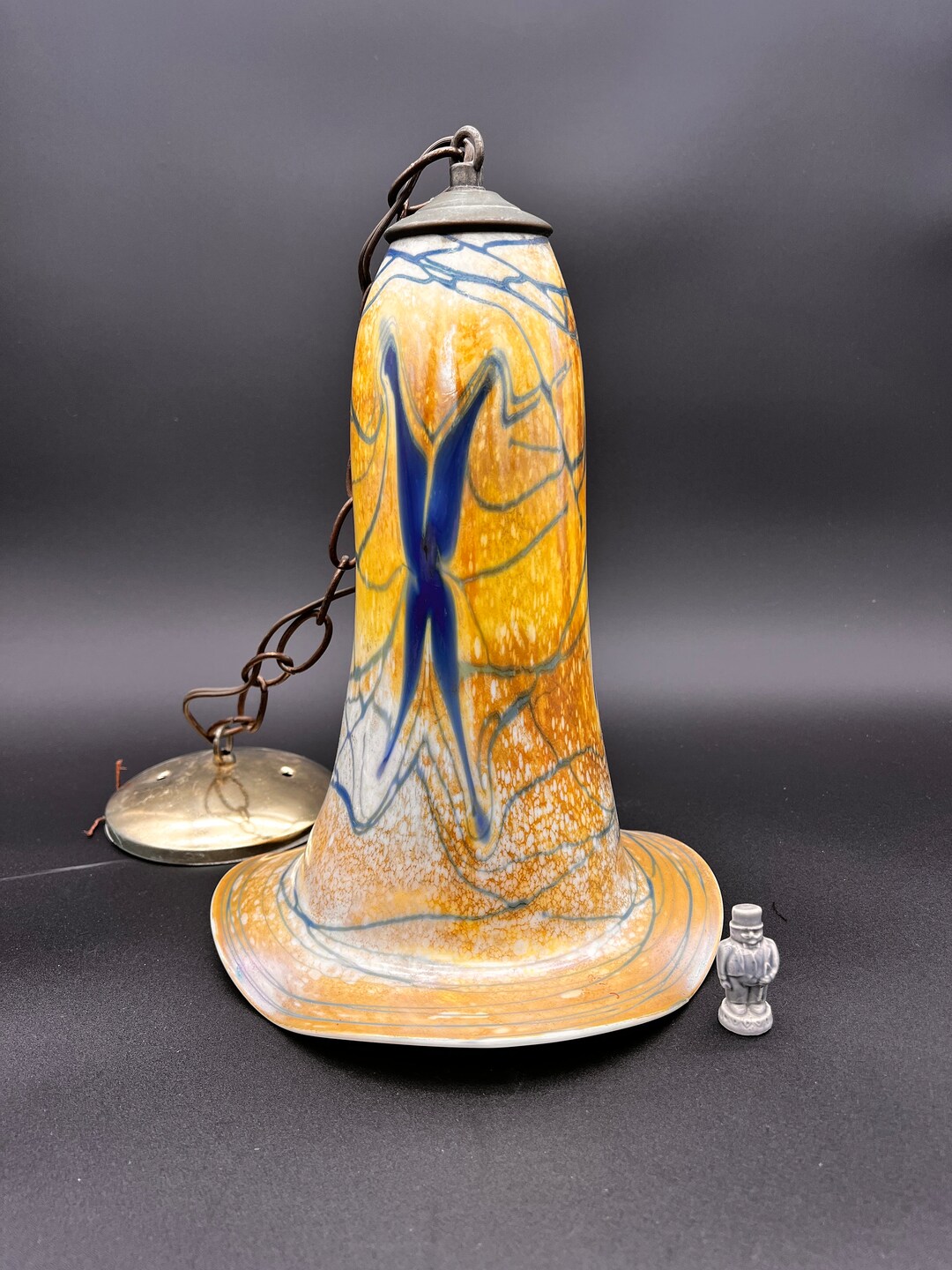 Stephen Fellerman Art Glass Pendant Light, 1971, Signed - Etsy