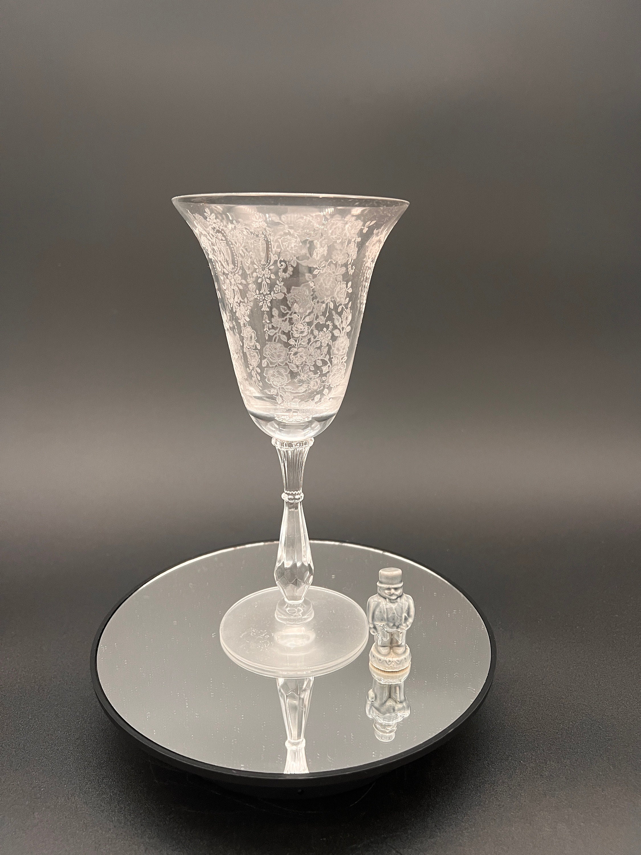 Vintage 1940s Tiffin Franciscan Glass, Cherokee Rose Pattern Claret ...