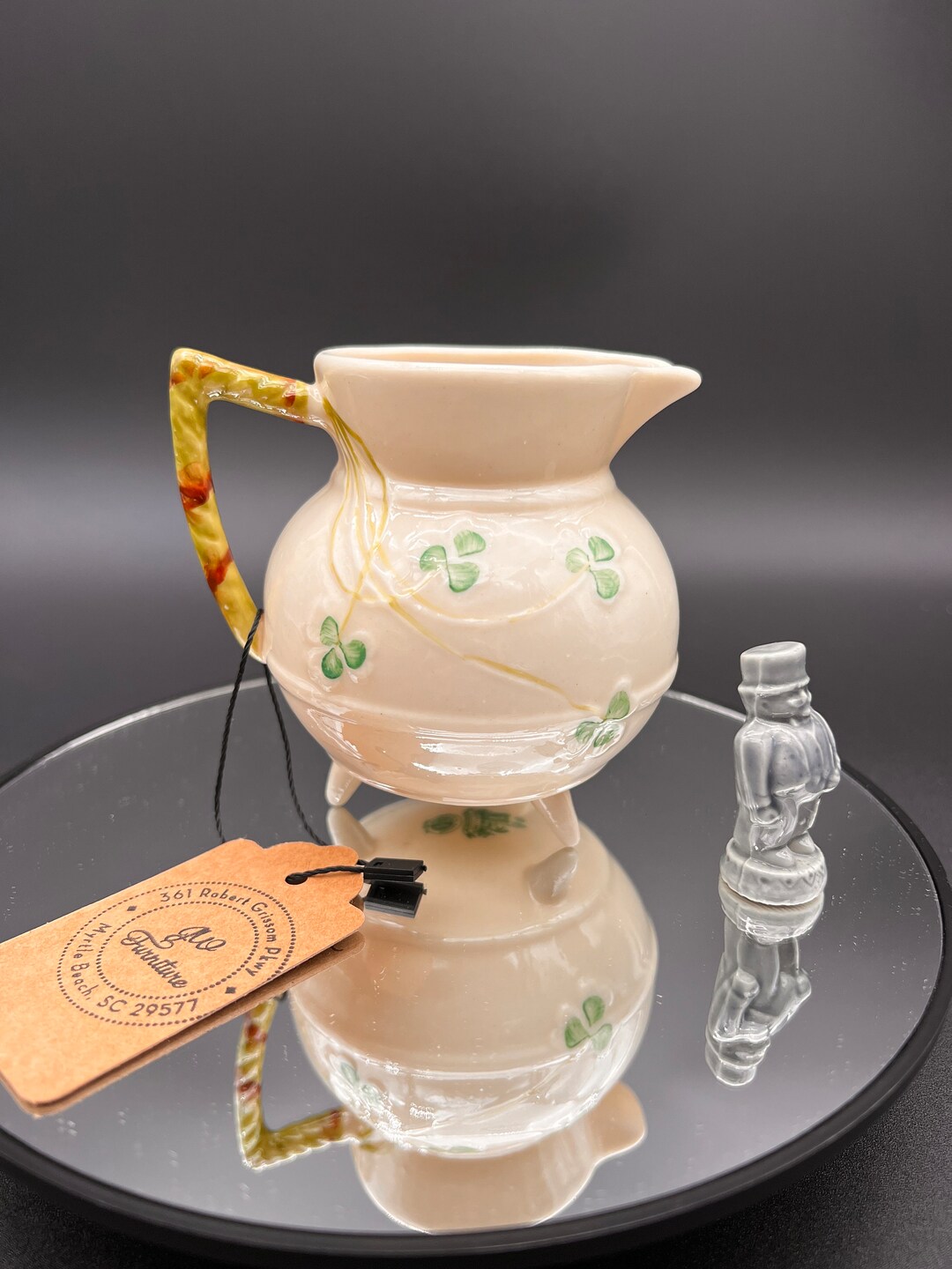 Belleek Ireland Footed Shamrock Creamer - Etsy