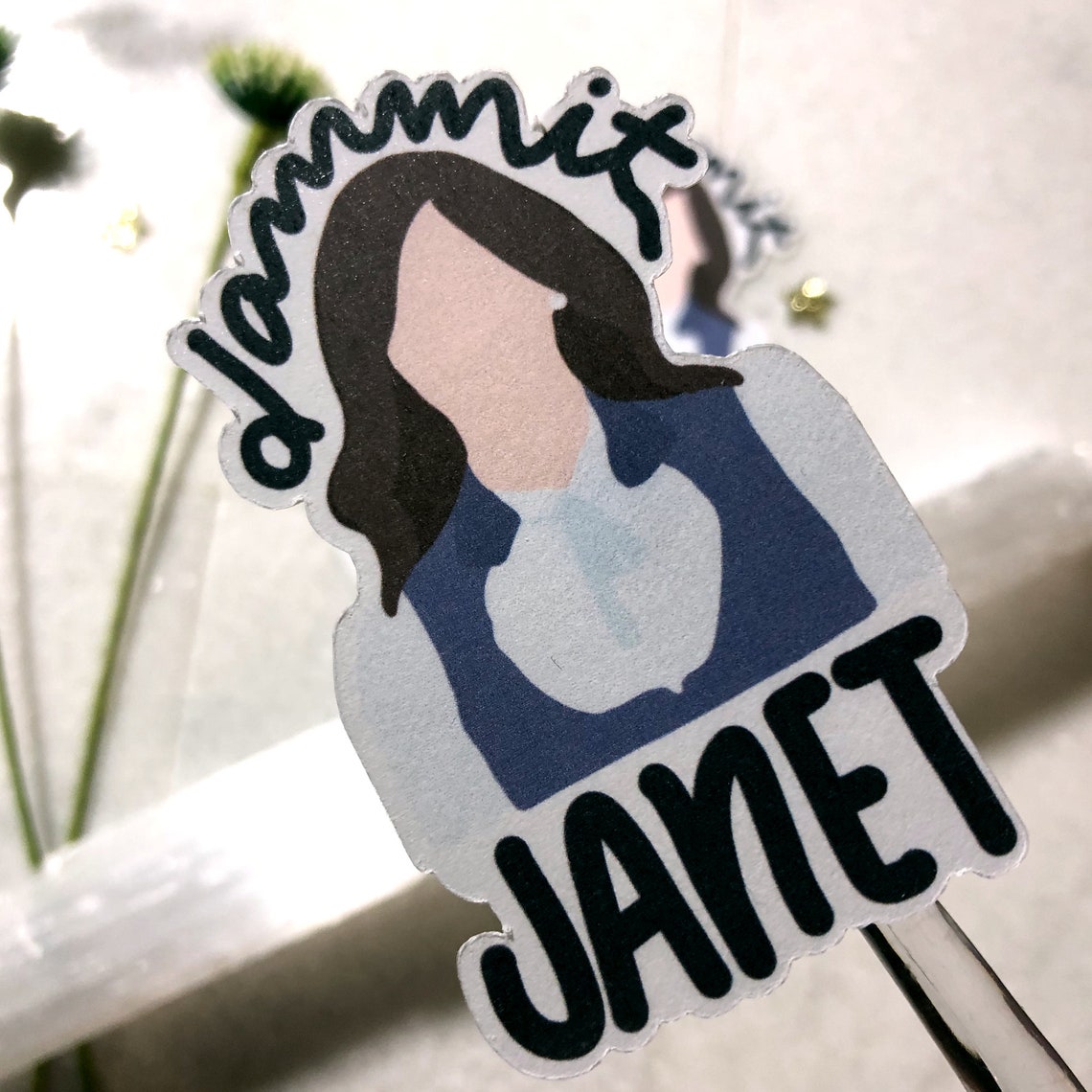 Dammit Janet Protected Sticker/decal - Etsy