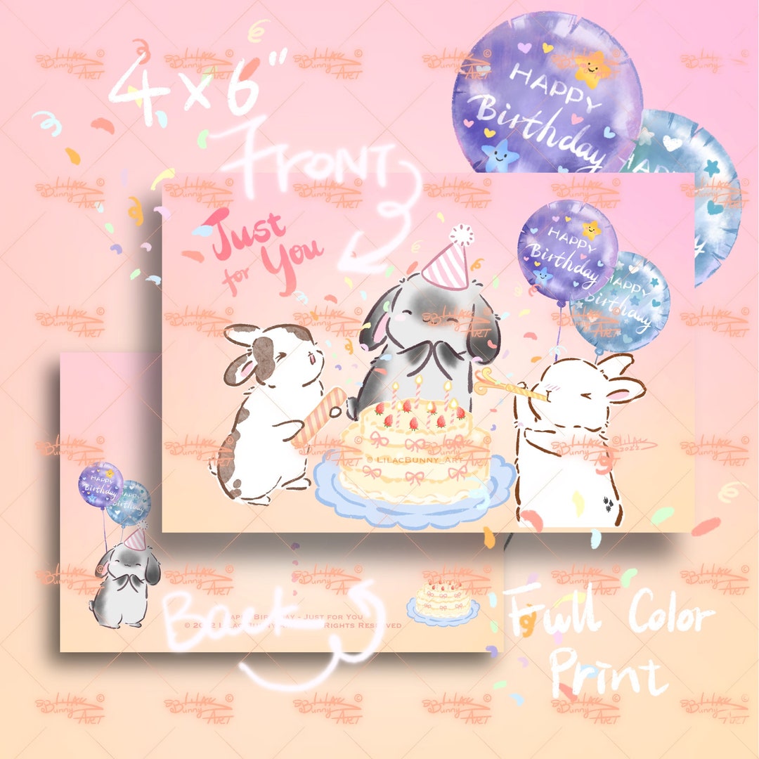 Happy Birthday Card, Gift Card, Maomao & Dodo Birthday Party ...