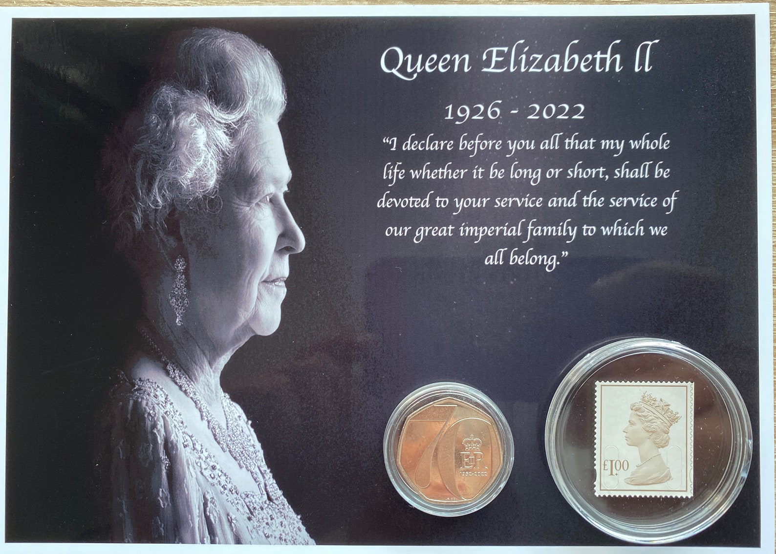 Queen Elizabeth Ii Memorial Coin Display - Etsy