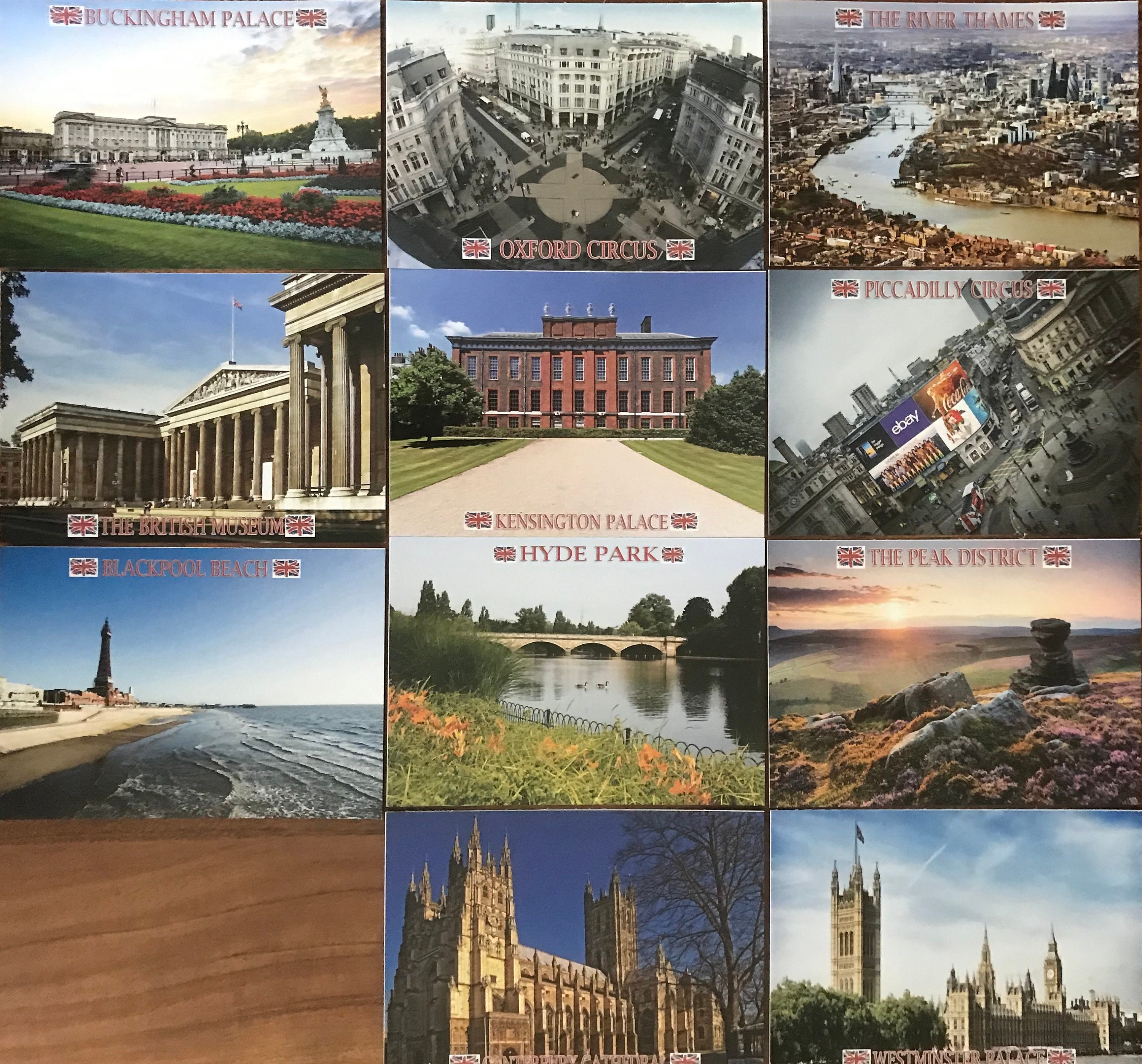20 Famous Landmarks of England Lovingly on Quality Postcards. - Etsy UK
