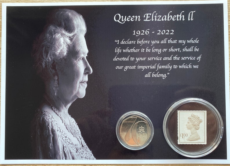 Queen Elizabeth Ii Memorial Coin Display - Etsy