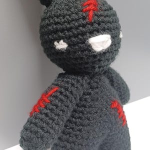 Stuffed Goth Bunny, Dark Bunny, Emo Bunny Rabbit, Halloween Bunny ...