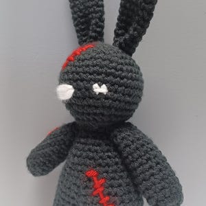 Stuffed Goth Bunny, Dark Bunny, Emo Bunny Rabbit, Halloween Bunny ...