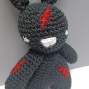 Stuffed Goth Bunny, Dark Bunny, Emo Bunny Rabbit, Halloween Bunny ...