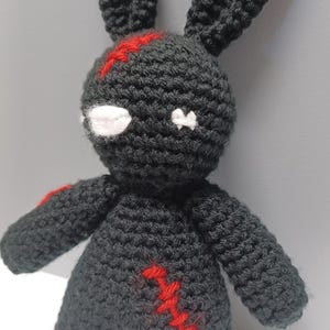 Stuffed Goth Bunny, Dark Bunny, Emo Bunny Rabbit, Halloween Bunny ...