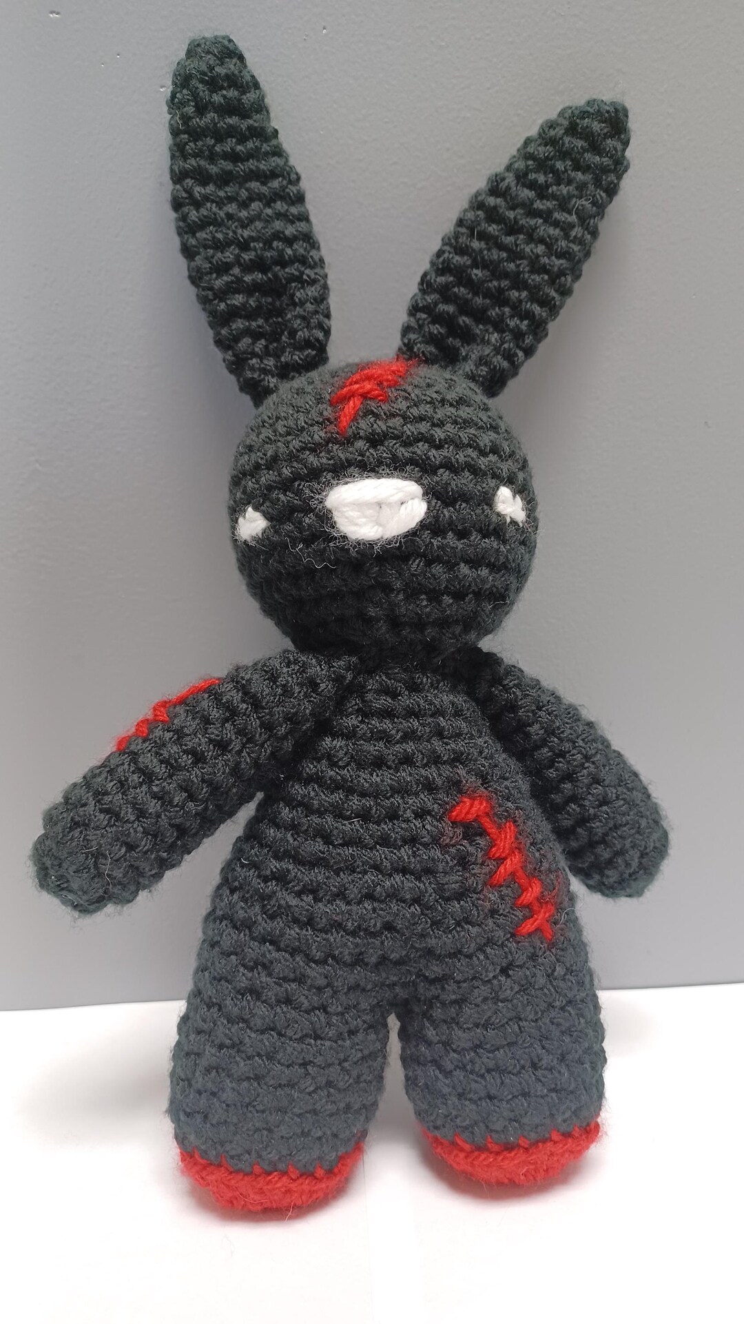 Stuffed Goth Bunny, Dark Bunny, Emo Bunny Rabbit, Halloween Bunny ...