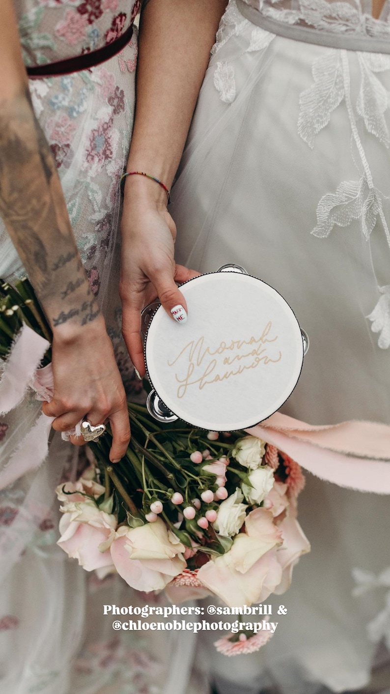 Hand-lettered Bespoke Tambourines | Personalised Tambourine | Custom ...