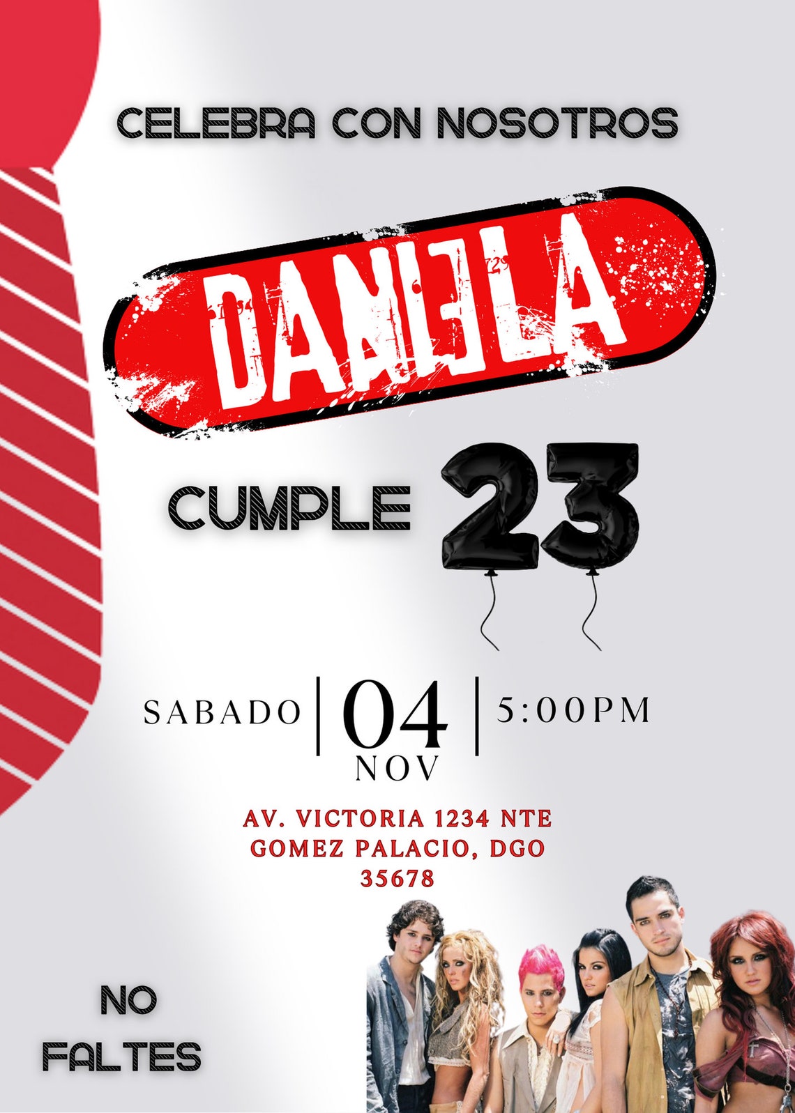 Invitacion Digital De RBD - Etsy