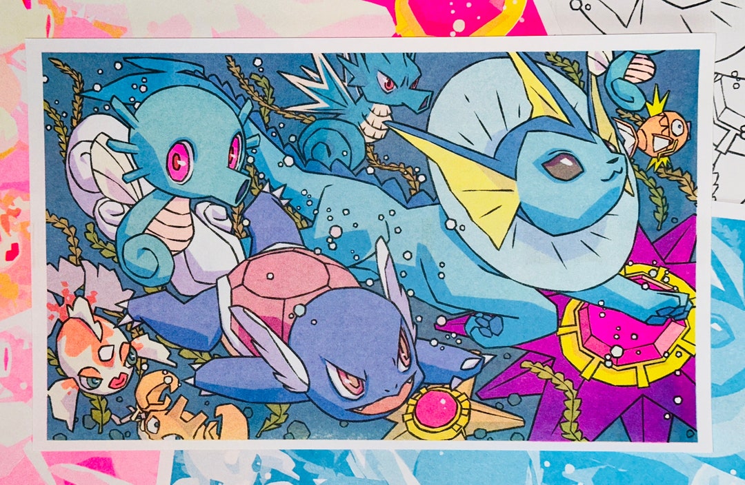 Water Type - Riso Print - Etsy