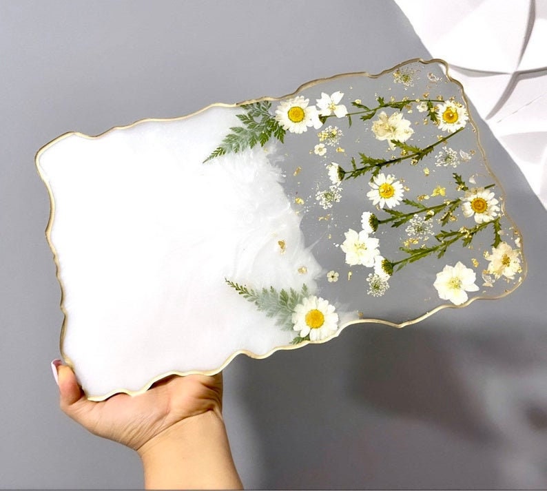 Floral Tray Decorative TrayPerfume Tray Serving Tray | Etsy