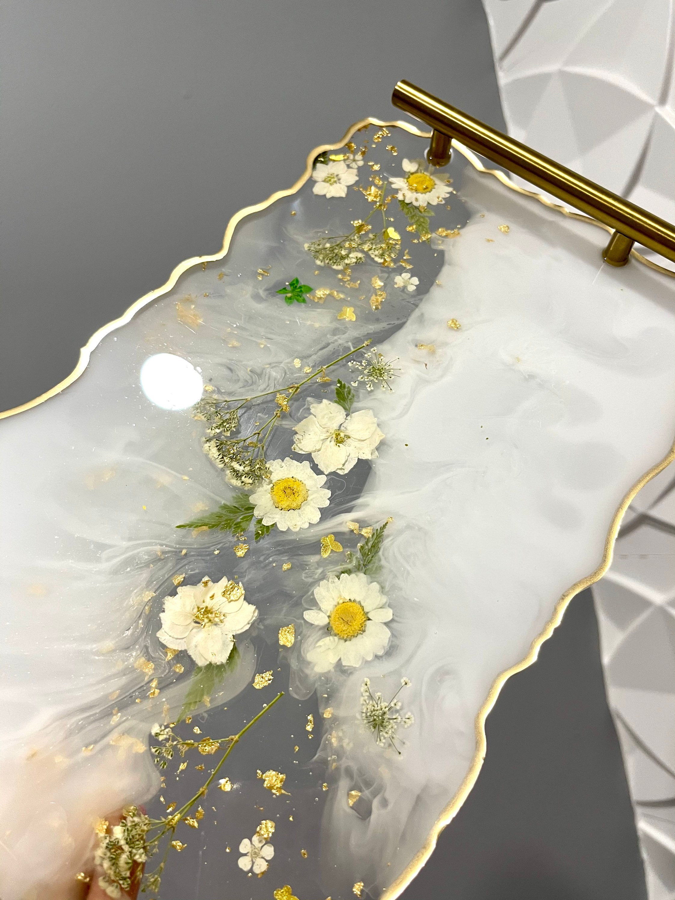 Floral Vanity Tray Floral Tray Coffee Table Tray Decorative - Etsy