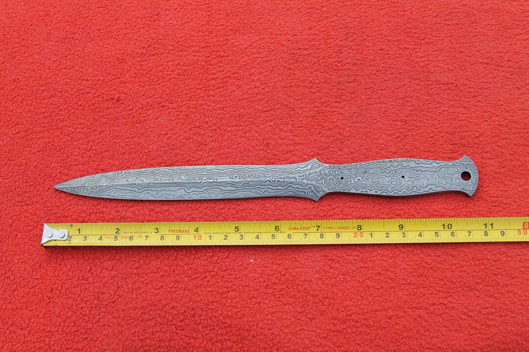 Damascus Steel Hand Forged Boot Dagger Blank Blade - Etsy