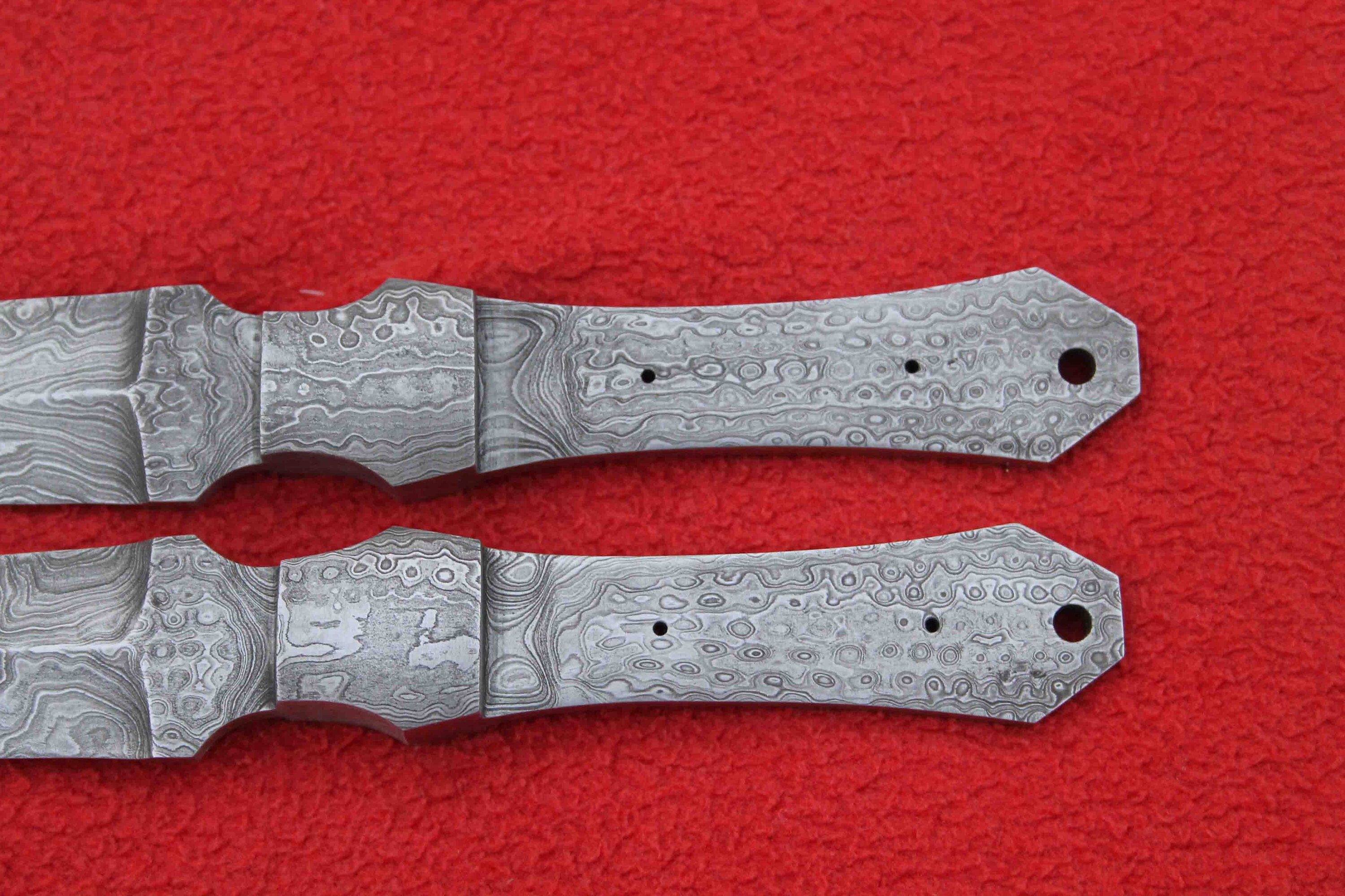 Set of 2 Hand Forged Damascus Steel Boot Dagger Blank Blade - Etsy